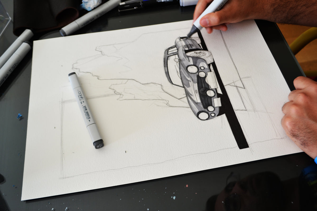 300SL Dirty Rally Art-Unframed (Original Drawing) – I AM BERKAY CEYLAN
